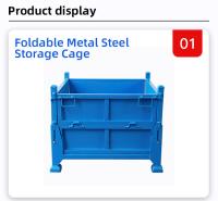 China Foldable Metal Steel Storage Cage Corrosion Resistant Industrial And Commercial Use for sale