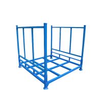 China Heavy Duty Warehouse Detachable Metal Steel Stacking Folding Fabric Stillage Rack for sale