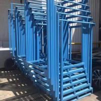 China Heavy Duty Warehouse Detachable Metal Steel Stacking Folding Fabric Stillage Rack for sale