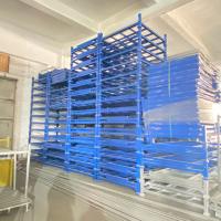 China Heavy Duty Warehouse Detachable Metal Steel Stacking Folding Fabric Stillage Rack for sale