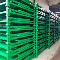 China Heavy Duty Warehouse Detachable Metal Steel Stacking Folding Fabric Stillage Rack for sale