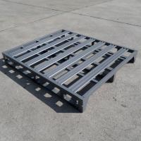 China Reinforced Transport Steel Pallet Double Faced Four Way Entry Stackable for sale