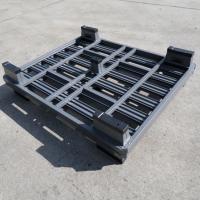 China Reinforced Transport Steel Pallet Double Faced Four Way Entry Stackable for sale