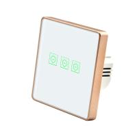 China Glomarket Wifi 3 Gang Smart Switch With Neutral Smart Life Light Wall Touch Switch Controller Support Remote Control for sale