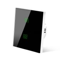 China Glomarket Wifi 2 Gang Eu Standard Smart Switch Wall Touch Panel Light App Control Switch Smart Home Appliances for sale