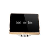 China Glomarket Zigbee 3 Gang Voice Remote Control Dimmer Switch Tuya Smart With Neutral Touch Panel Wall Light Switch for sale