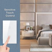 China Glomarket Tuya Wifi 1/2/3/4 Gang Touch Wall Electrical Light Switch No Neutral Eu Standard Smart Life Home Switch for sale