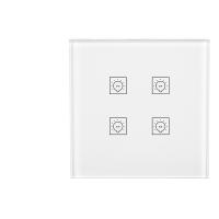 China Glomarket 4 Gang Smart Routine Switch No Neutral Wifi Wall Glass Wireless Panel Switch Interruptor Inteligente Switch for sale