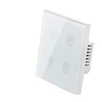 China Glomarket 4 Gang Smart Routine Switch No Neutral Wifi Wall Glass Wireless Panel Switch Interruptor Inteligente Switch for sale