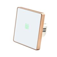 China Glomarket 1 Gang No Neutral Heater Switch Smart Wifi Glass Panels Wifi Smart Home Light Eu Standard Switches for sale