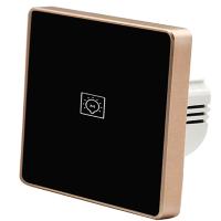 China Glomarket 1 Gang No Neutral Heater Switch Smart Wifi Glass Panels Wifi Smart Home Light Eu Standard Switches for sale