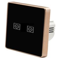 China Glomarket 2 Gang Wifi Tuya Glass Panels Light Wall Fan Smart Switch No Neutral Smart Switch With Button For Home for sale