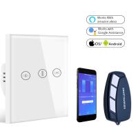 China Glomarket Wifi Smart Curtain Switch Wireless Support Alexa Google Home Tuya App Control Eu Standard Smart Life for sale
