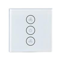 China Glomarket Eu Standard Wifi Smart Ceiling Fan Switch With Touch Panel Interruptor App Remote Control Switch for sale
