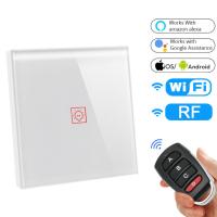 China Glomarket Wifi Interruptor Inteligente Smart Light Touch Glass Screen Switch Dimmer With Alexa Google Home Switch for sale