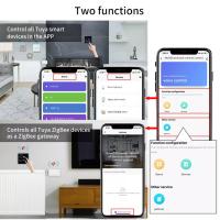 China Tuya Smart Zigbee Gateway Wireless Connection Home Automation In-wall Central Control Switch Panel for sale