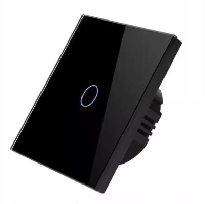 China Glomarket Tuya Wifi 1 Gang Wireless Controller Switch Wall Glass Panel Touch Electrical Interructor With Google Alexa for sale