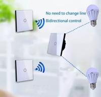 China Glomarket Tuya Wifi 1 Gang Wireless Controller Switch Wall Glass Panel Touch Electrical Interructor With Google Alexa for sale