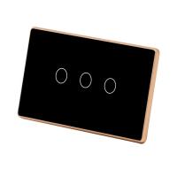 China Glomarket 1/2/3/4 Gang Zigbee Us Standard Smart Switch No Neutral Smart Home Device Glass Panel Light Switch for sale