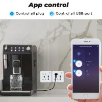 China Glomarket Tuya Wifi Smart Sockets Usb Charger Electrical Plug Socket Remote Control With Alexa Google For Smart Home for sale
