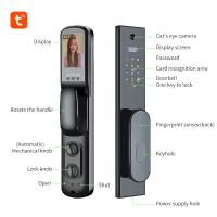 China Waterproof Tuya Wifi Smart Door Lock With Camera Electronic Fingerprint Digital Lock for sale