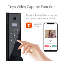 China Waterproof Tuya Wifi Smart Door Lock With Camera Electronic Fingerprint Digital Lock for sale