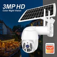 China Smart Outdoor Solar Wireless Surveillance Camera Tuya 4G Home Security PTZ Camera for sale