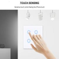 China Glomarket Tuya Smart Switch Google Alexa 4 Gang OEM Remote Touch Tuya Wall Switches for sale