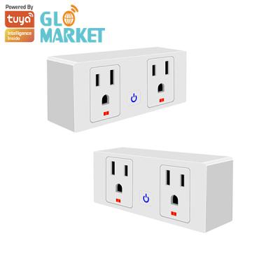 China US Standard Tuya Wifi Smart Wall Plug Google Assistant Voice And Timing Control for sale