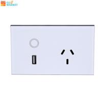 China Glomarket Smart Wall Socket With Switch Tuya App Phone Remote SAA Certificate for sale