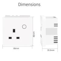 China Glomarket Tuya Wall Socket With Google Assistant Voice / Timing Control For Smart Home for sale