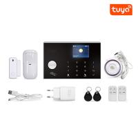 China Smart Home Tuya Alarm System Alexa Google Voice Control Wireless Wifi 4G SMS Alarm System for sale