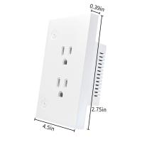 China Tuya Wifi Electrical Sockets Voice Control Universal Smart Socket With Alexa / Google for sale