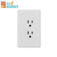 China Tuya Wifi Electrical Sockets Voice Control Universal Smart Socket With Alexa / Google for sale
