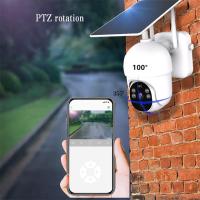 China Outdoor Solar Power Waterproof Smart Camera Two Way Voice Intercom PIR Motion Detection for sale