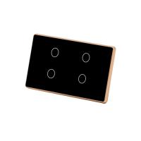 China Alexa Google  4 Gang Smart Switch Wifi Wireless Touch Remote Control Tuya Home Wall Switches for sale