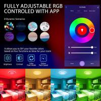 China Glomarket Tuya 36w Smart Music LED Ceiling Light App Control Dimmable For Bedroom for sale