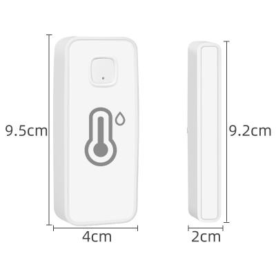 China Tuya Smart Wireless Door Window Sensor Home Alarm System Temperature Humidity Detection for sale
