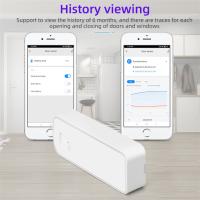 China Tuya Smart Wireless Door Window Sensor Home Alarm System Temperature Humidity Detection for sale