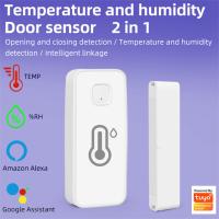 China Tuya Smart Wireless Door Window Sensor Home Alarm System Temperature Humidity Detection for sale