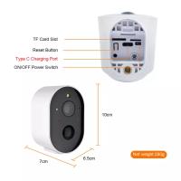 China Smart Home PIR Motion Detection Camera Wireless Rechargeable Battery CCTV Camera for sale