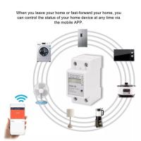 China Tuya Monitoring Smart LCD Display Wifi Energy Meter Remote Control for sale