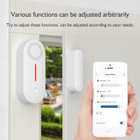 China Smart Tuya WiFi Window Door Sensor Sound And Light Home Security Alarm for sale