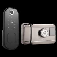 China Smart Home Waterproof Electric Rim Lock With Tuya APP Control WIFI Outdoor for sale