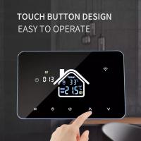China Google Alexa Wifi Smart Thermostat Touch Panel Wireless For Electric Floor Heating for sale