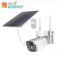 China Solar Battery PTZ Bullet Camera Tuya Smart PIR Motion WiFi 2MP CCTV Security IP Camera for sale
