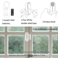 China Smart Sound / Light Wifi Door And Window Alarms ABS Wireless Door Window Security Alarm for sale