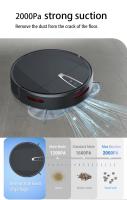 China Glomarket Tuya Wifi Smart Robot Vacuum Cleaner Self Charge App Remote Control Robot Vacuum Cleaner For Smart Home for sale