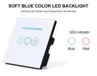 China Glomarket Tuya Wifi/Zigbee EU/UK Smart Dimmer Light Switch Tempered Glass Touch Wall Electrical Light Dimmer Switch for sale