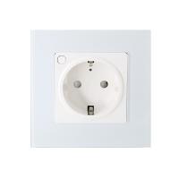 China Glomarket Tuya 16A Smart Wall Power Socket Smart Home Google Alexa App Remote Control Smart Socket for sale